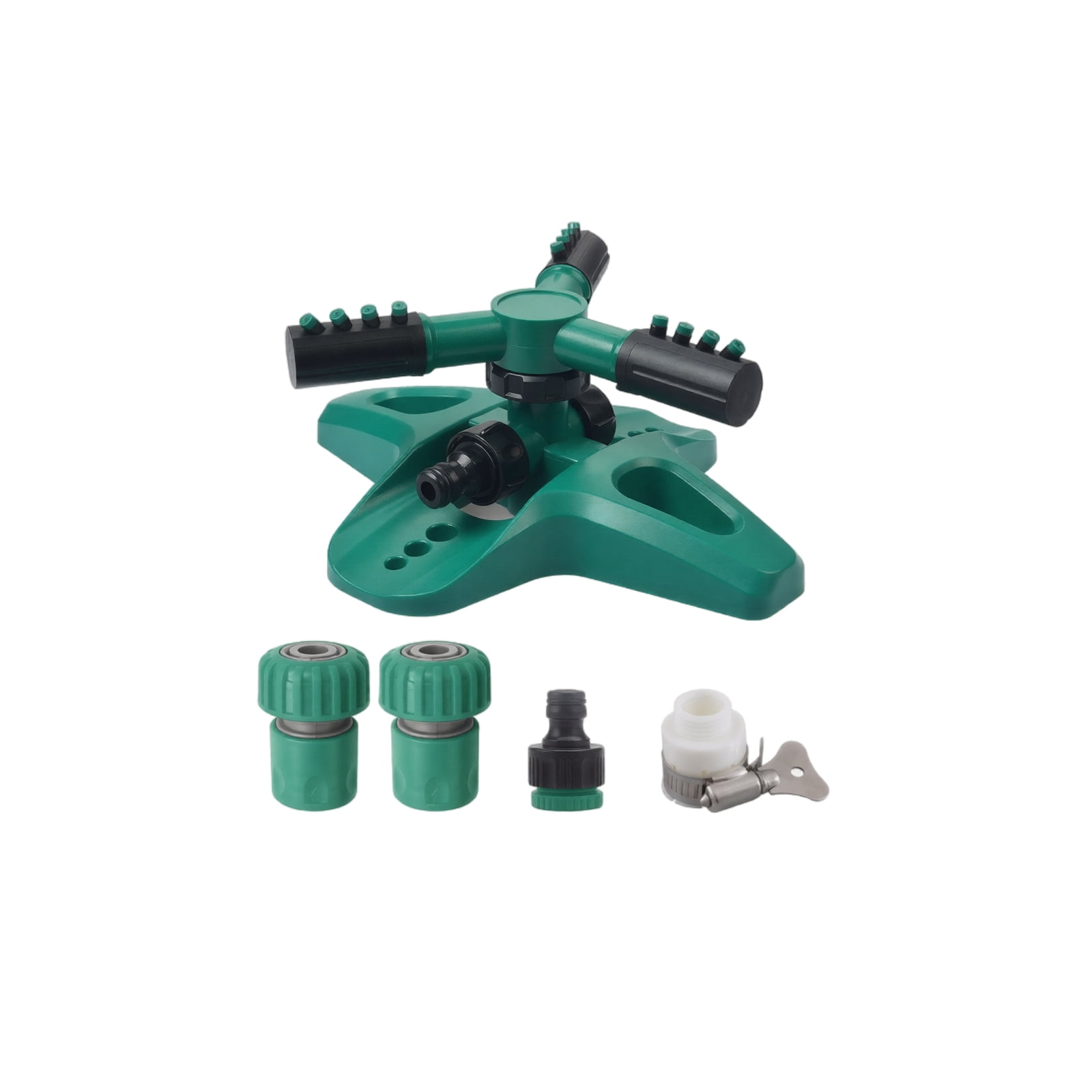360 Degree Auto Rotating Sprinkler, C Green Lawn Garden Sprinkler Kit ...