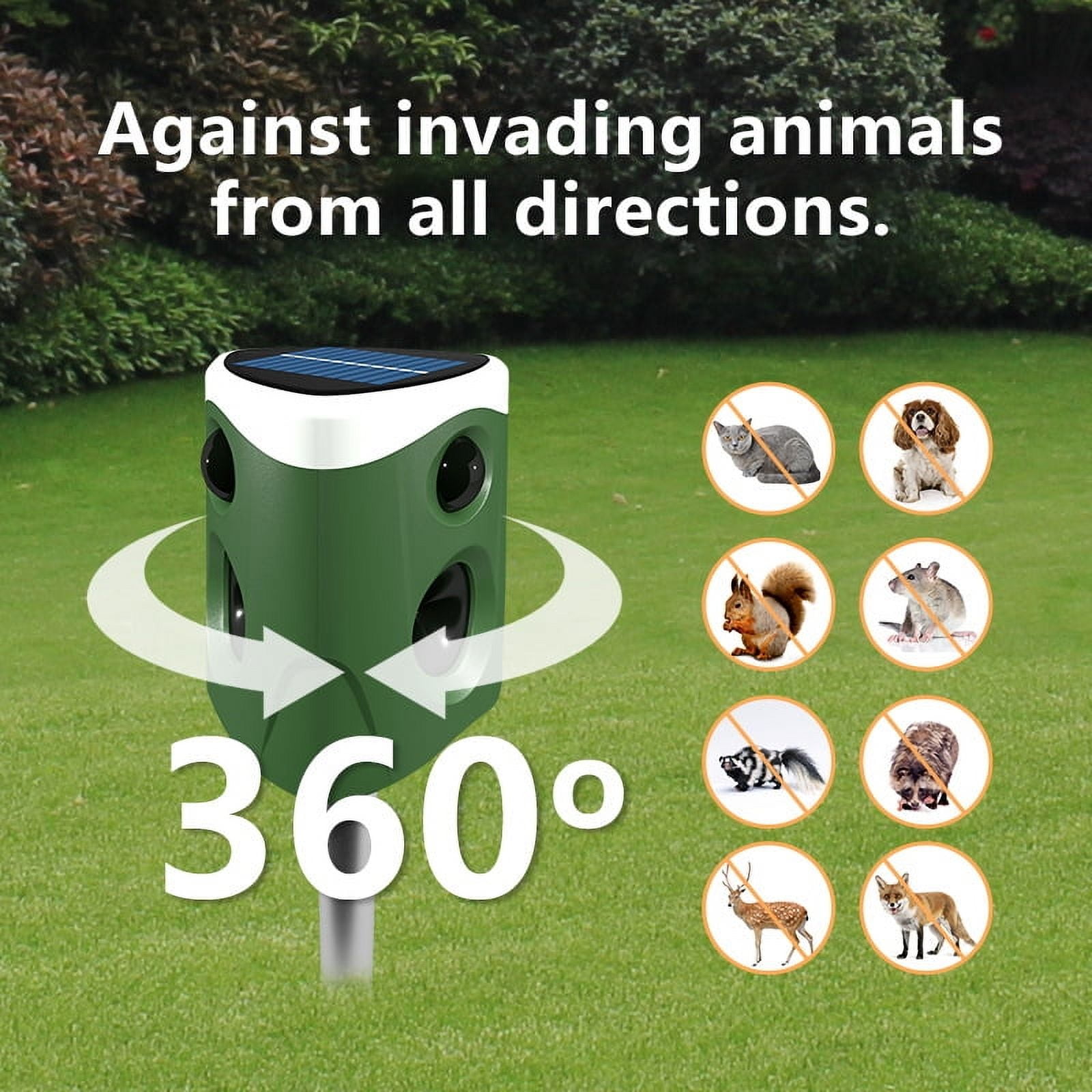 360 Degree Bird Repeller, Multifunctional Three-sided Speaker Animal ...