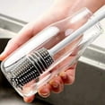 360 Degree Flexible Silicone Cup Cleaning Brush, Long Handle Bottle ...