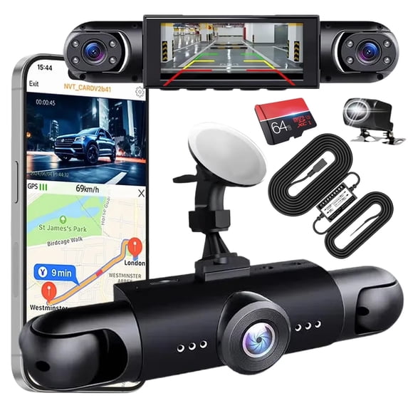 360 Degree Full View Car Dashcam System, View 4 Channel Dash Cam Front ...