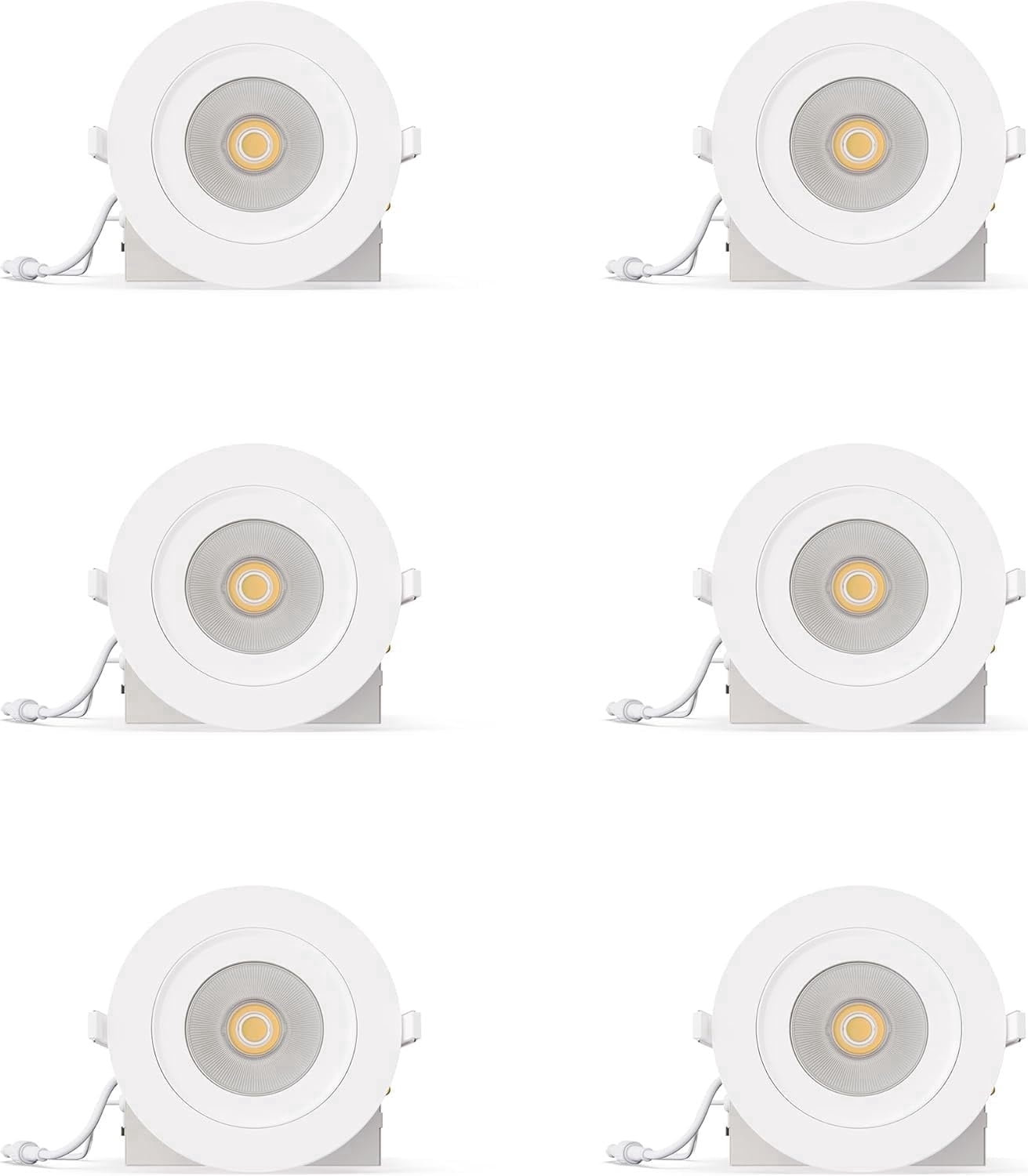 Infibrite 4” LED White Gimbal Trim 360-Degree LED Light Fixture ...