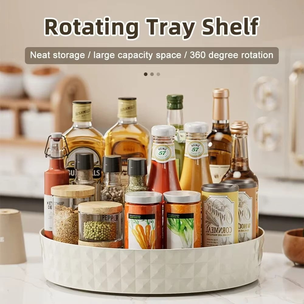 360 Degree Intelligent Rotary Kitchen Storage Rack,A multifunctional ...
