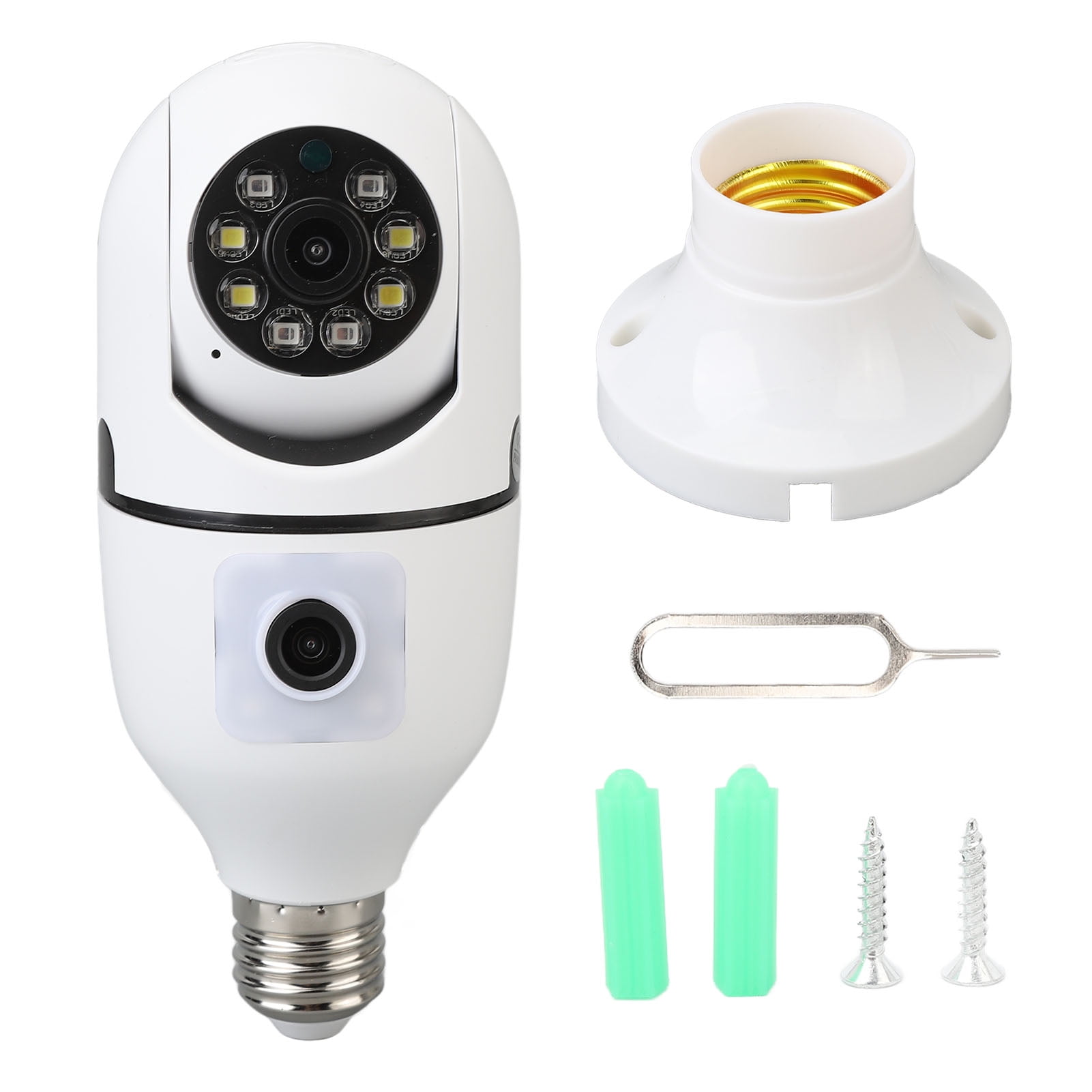 360 Degree Light Bulb Camera 1920 X 2160 Auto Tracking APP Control 2 ...