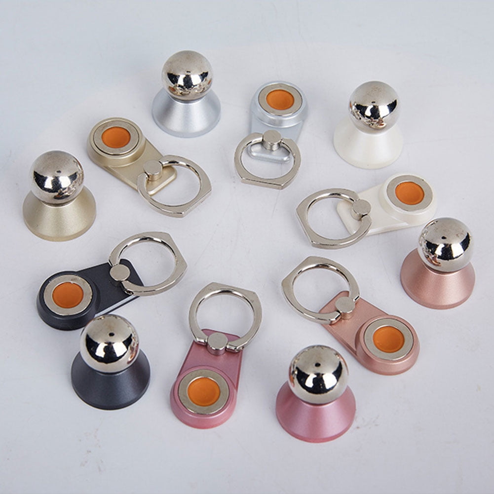 360 Degree Magnetic Ball Phone Finger Ring Holder Car Mount Stand,Rose ...