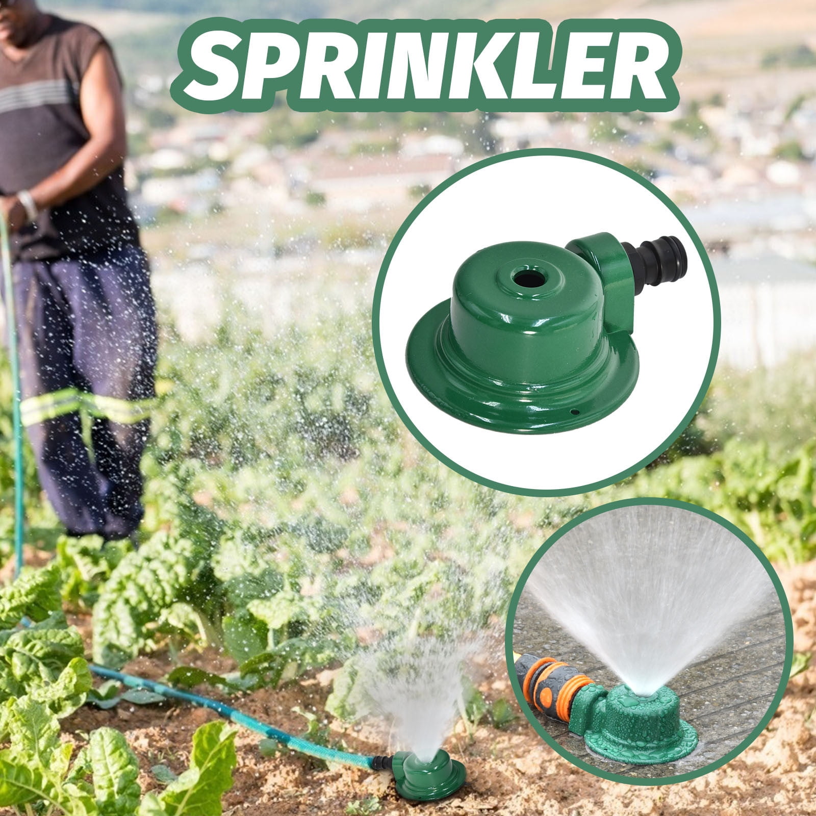 360 Degree Metal Garden Sprinkler Heavy Duty Alloy Watering Irrigation ...