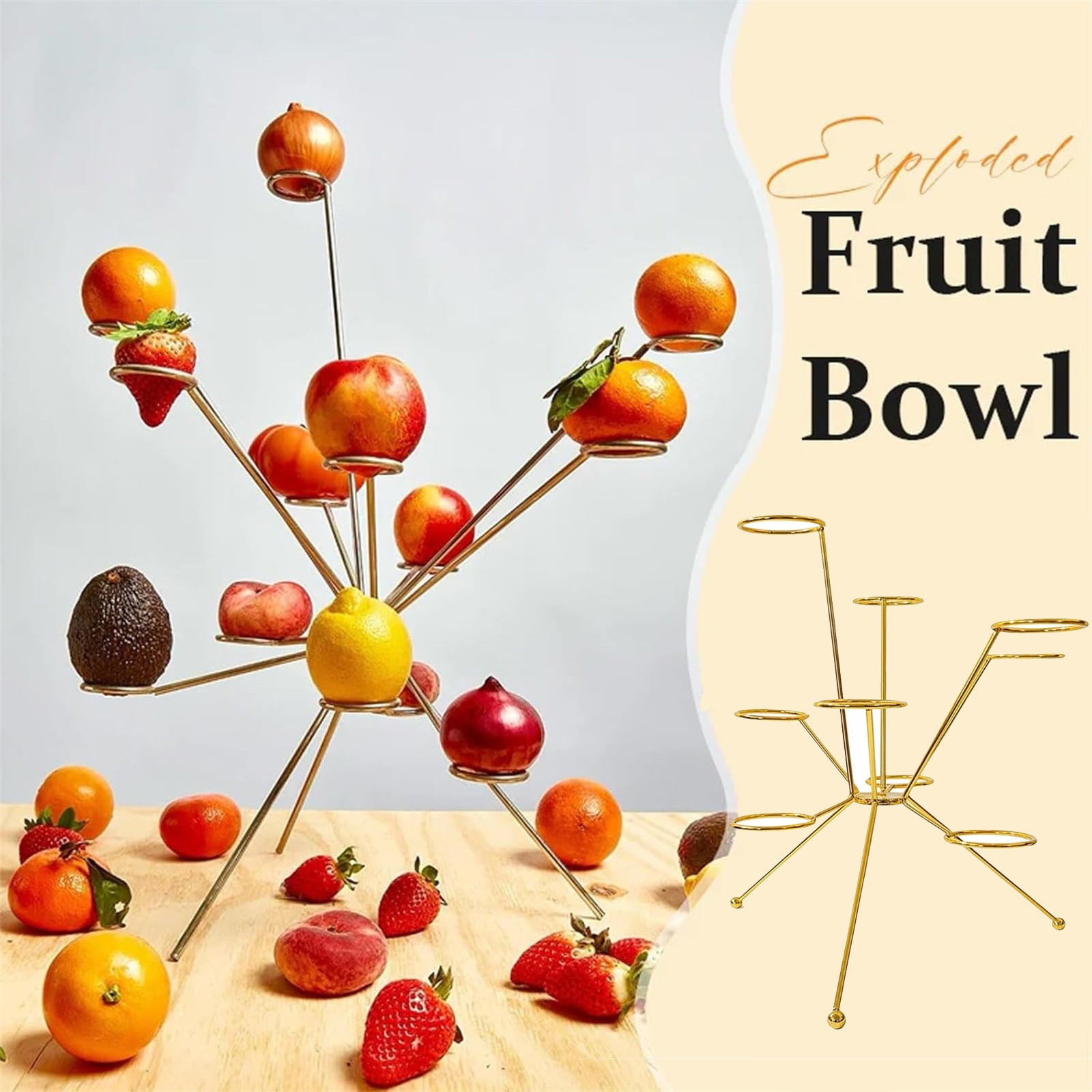 360-Degree Multi-Arm Metal Fruit Stand with Exploding Fireworks Design ...