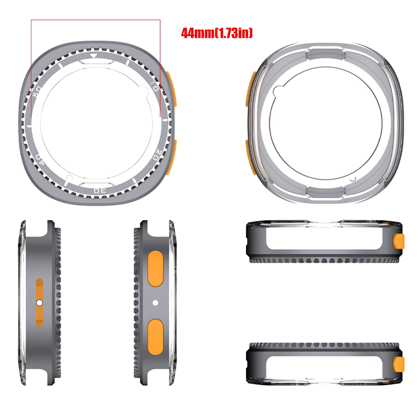 360 Degree Reinforced Metal Exoskeleton Cover For Watch 8 40mm/44mm ...