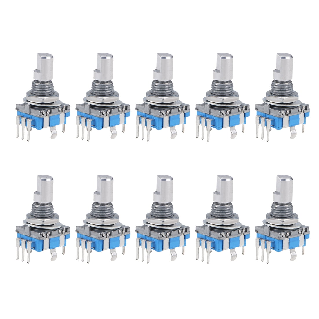 360 Degree Rotary Encoder Code Switch Digital Potentiometer 7 Pins 15mm ...