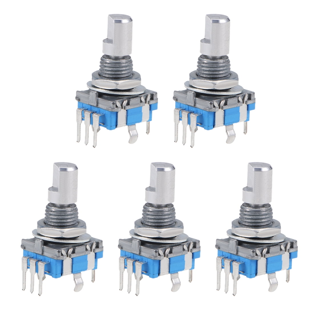360 Degree Rotary Encoder Code Switch Digital Potentiometer 7 Pins 15mm ...