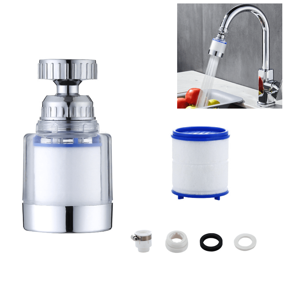 360 Degree Rotatable Faucet Extender Kitchen Faucet Aerator Anti Splash ...