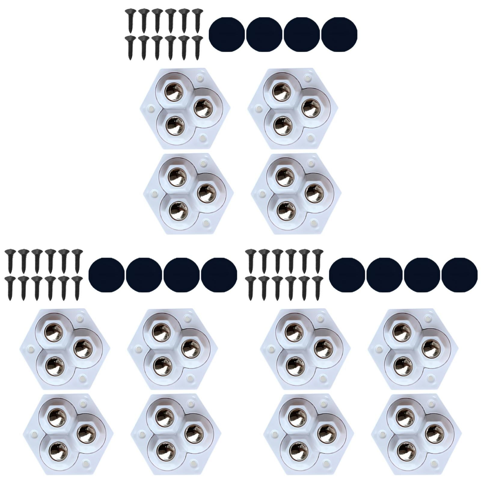 360 Degree Rotating 3 Balls Casters,Upgraded Caster Wheels Noiseless ...