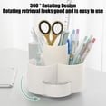 360 Degree Rotating 7‑Compartment Plastic Pen Holder, Large‑Capacity ...