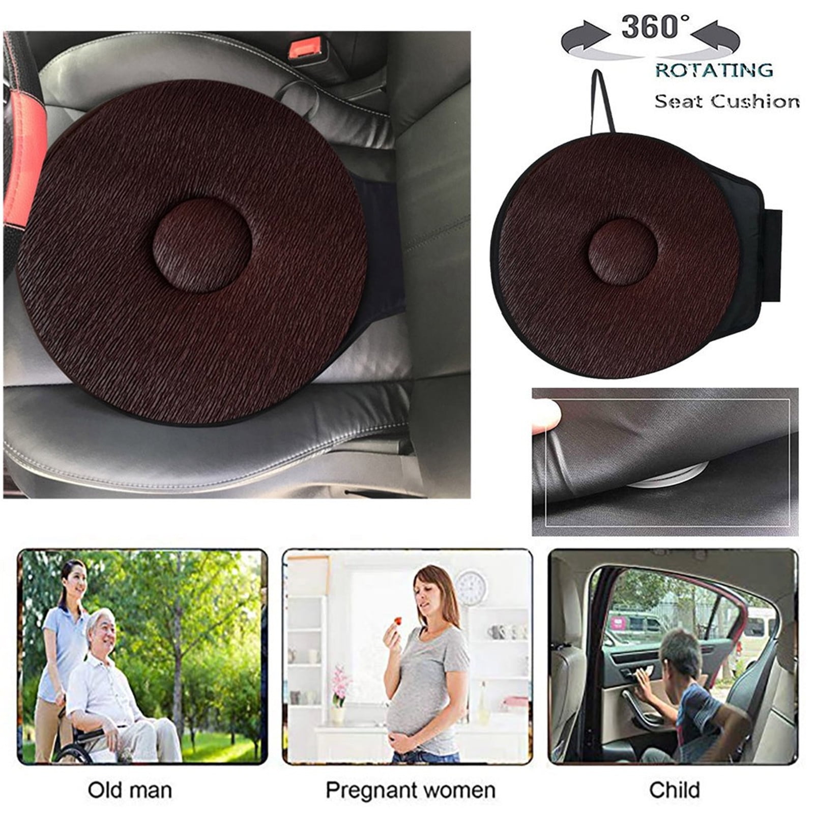 360 Degree Rotating Car Seat Cushion | Swivel Foam Mobility Aid ...