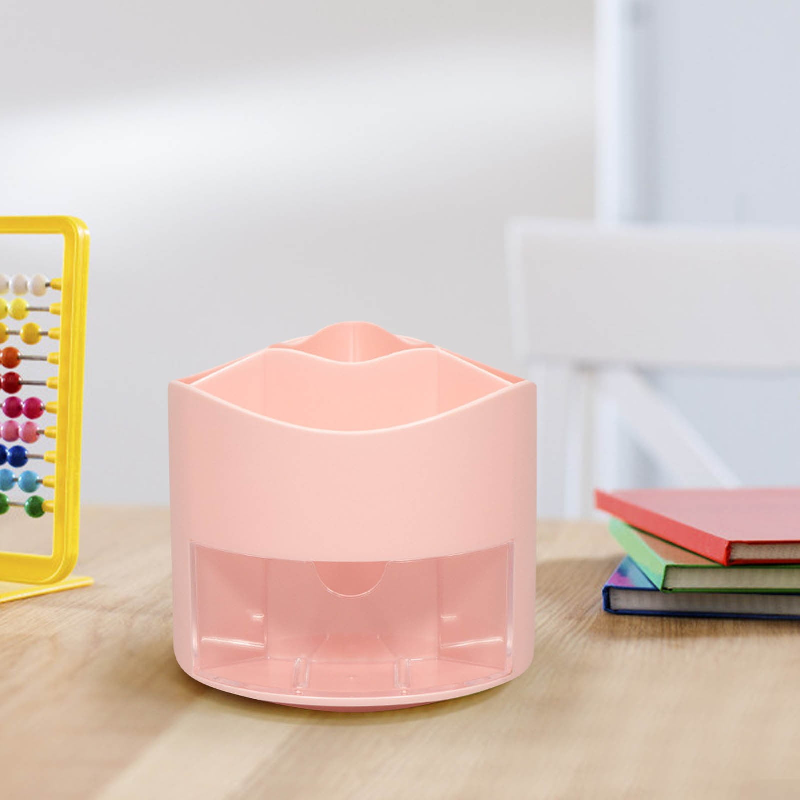 360-Degree Rotating Desktop Organizer with Transparent Drawers - Large ...