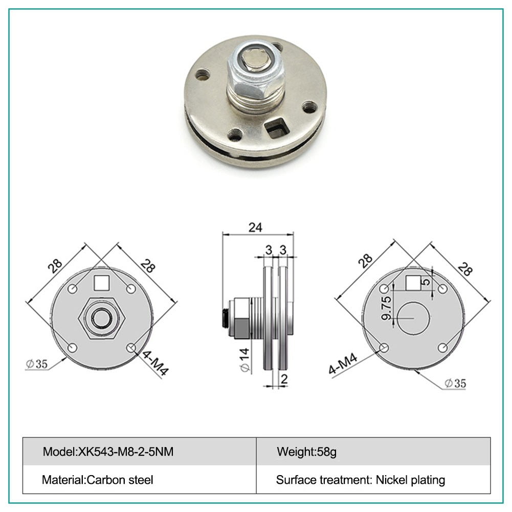 360 Degree Rotating Disc Type Damping Shaft 2MM Pitch Disc Shaft 2Pcs ...