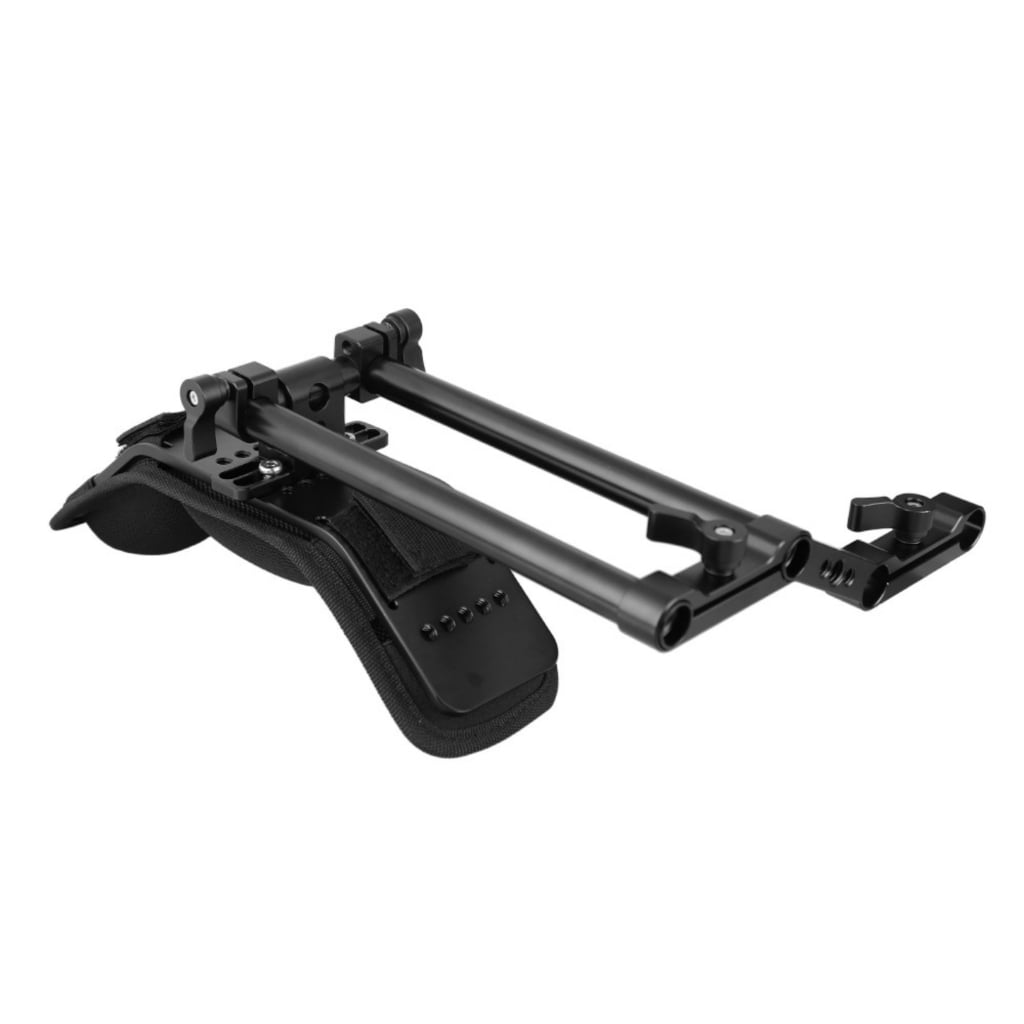 360 Degree Rotating Ergonomic Shoulder Pad 15mm Rod Clamp Adapter For ...