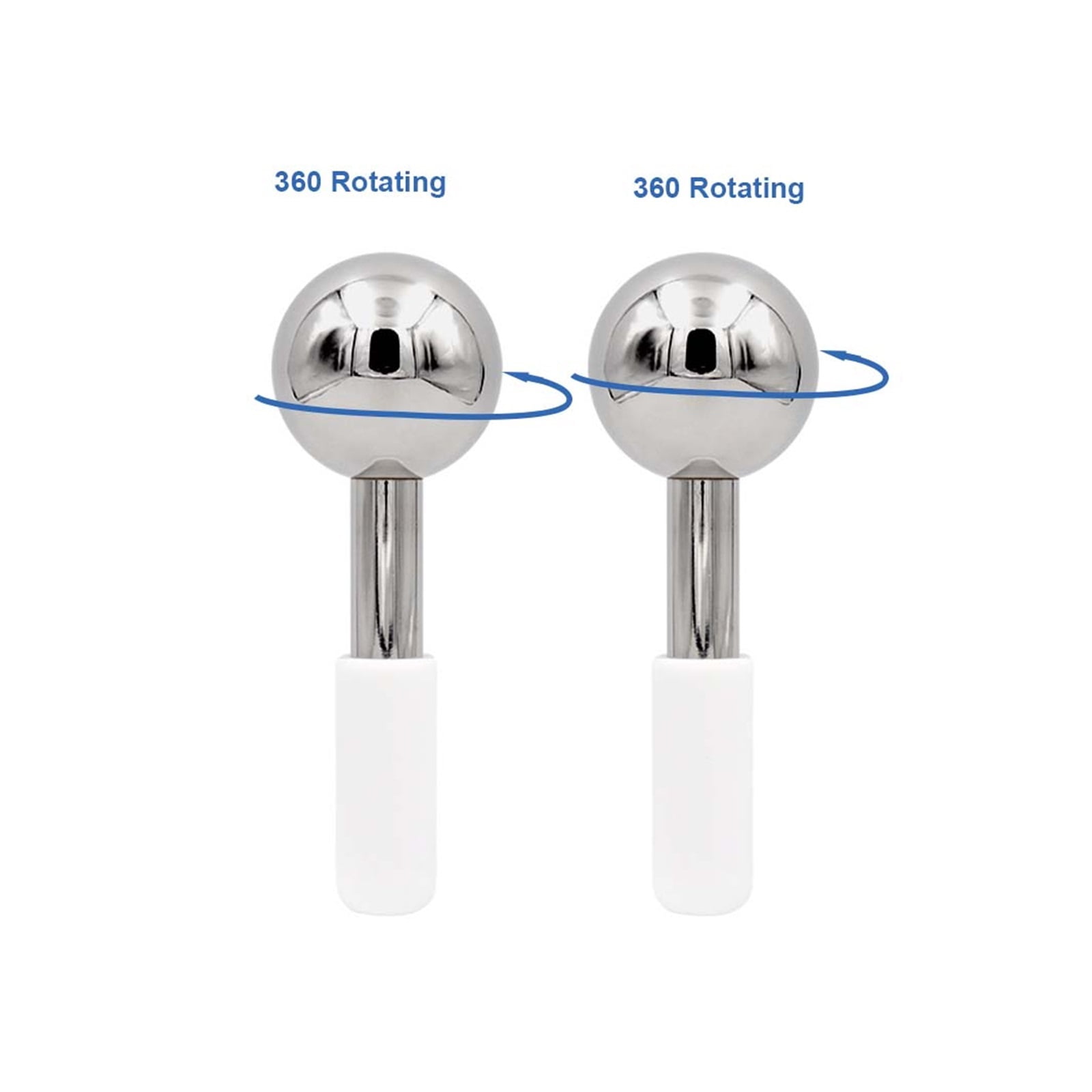 360 Degree Rotating Facial Ice Globe Stainless Steel Ice Globe Beauty ...