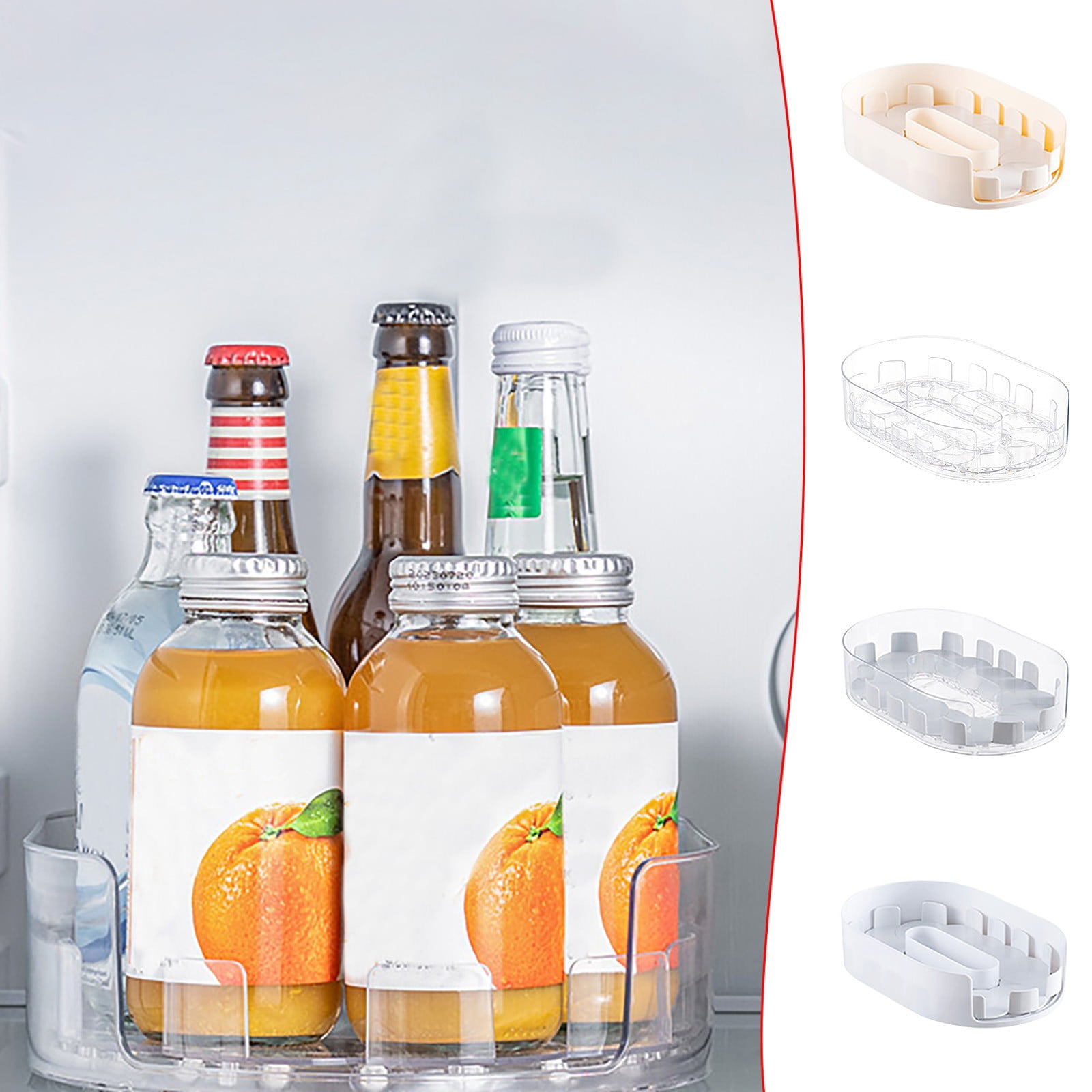 360 Degree Rotating Fridge Organizer Turntable for Drinks Non Slip ...