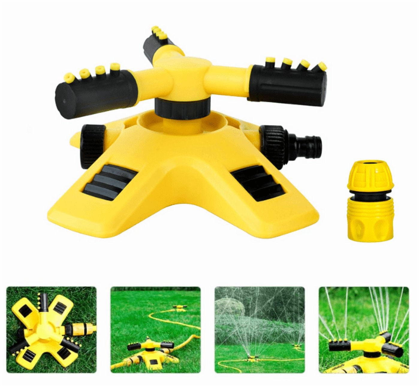360 Degree Rotating Garden Sprinkler for Yard, Lawn and Large Area ...