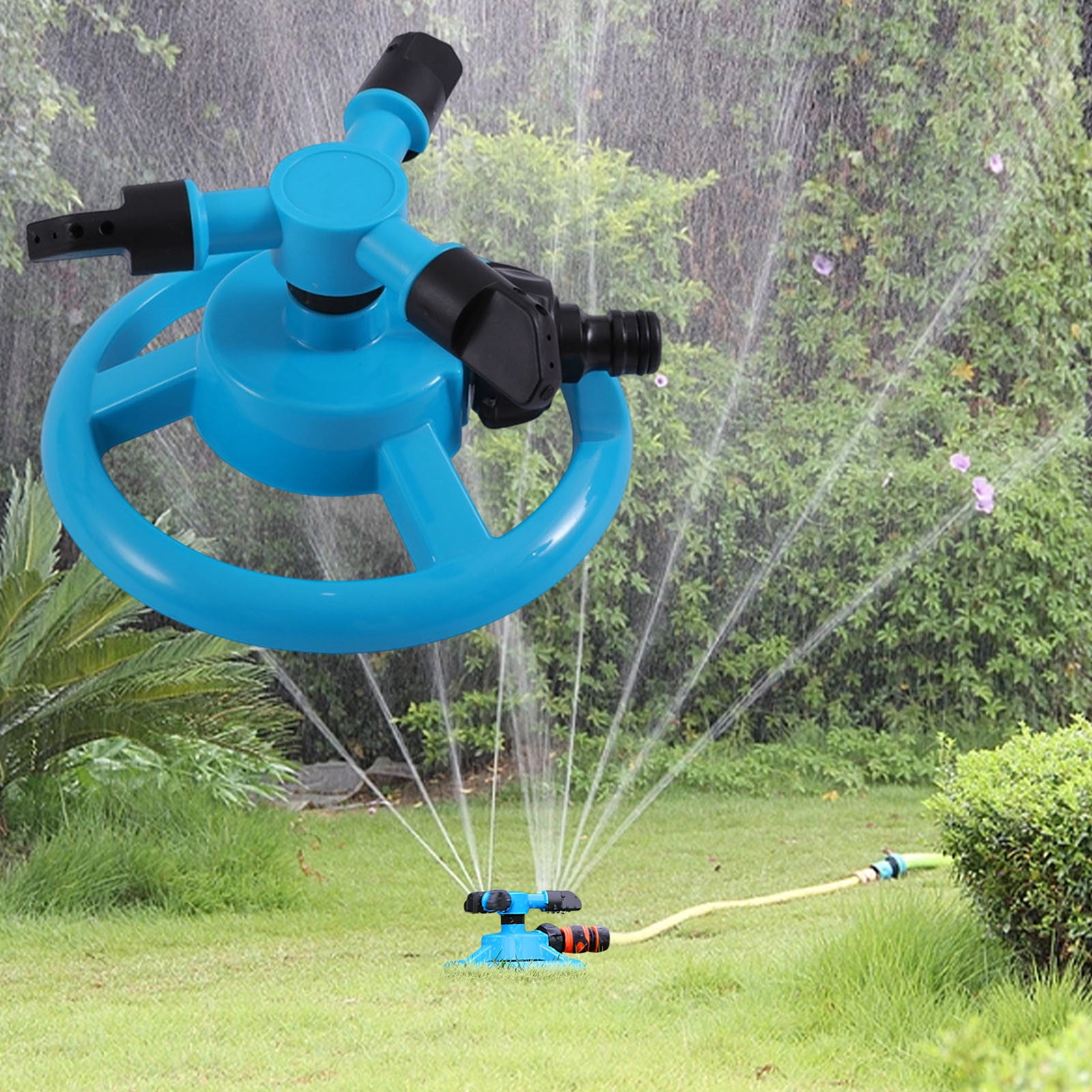 360 Degree Rotating Garden Sprinkler with Adjustable Spray Patterns ...