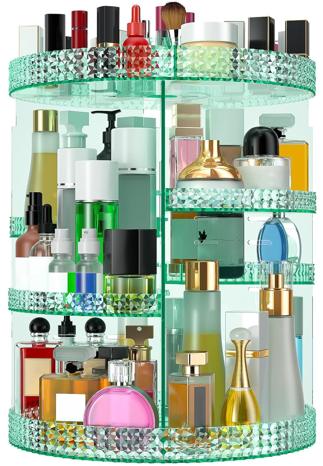 360 Degree Rotating Makeup Organizer, Extra Large Capacity Organizador ...