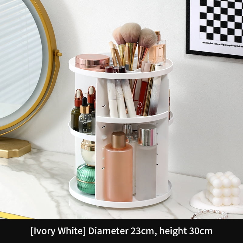 360 Degree Rotating Makeup Storage Box Rotating Layer Transparent ...