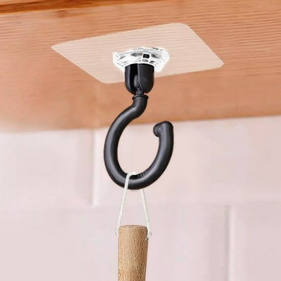 360 Degree Rotating No Drill Adhesive Ceiling Hooks Large Sticky Hanger ...