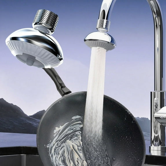 360 Degree Rotating Pressurized Faucet Aerator, Dense Water Flow, Clog ...