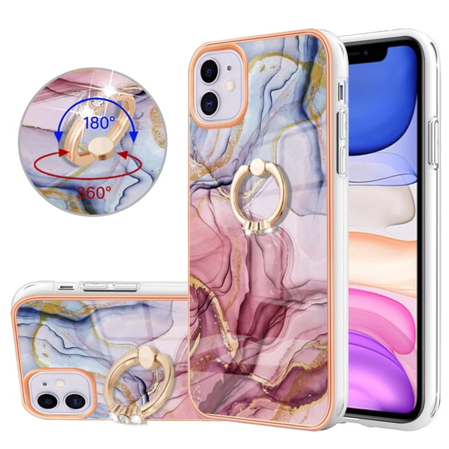 360 Degree Rotating Ring Stand Case for iPhone 11,Dteck Shockproof ...