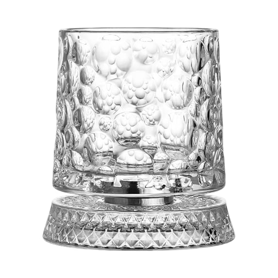 360 Degree Rotating Whiskey Glass Spinning Crystal Wine Glass Stress ...