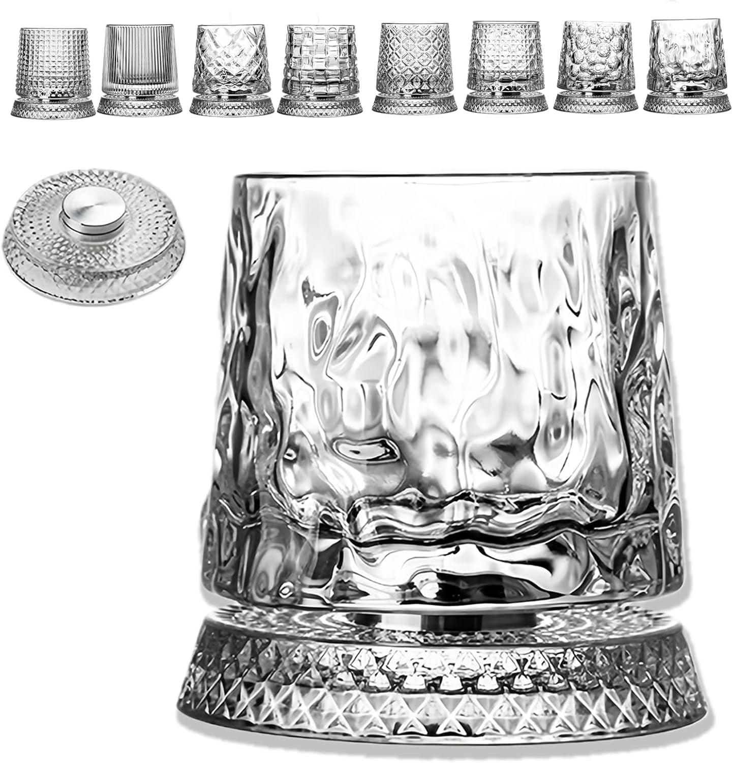 360 Degree Rotating Whiskey Glass, Spinning Whiskey Glasses, Spinning ...