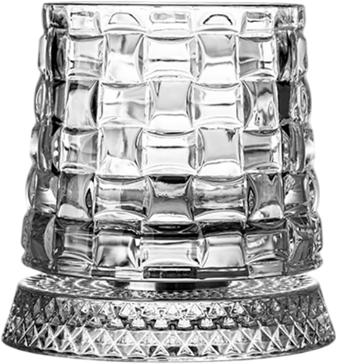 360 Degree Rotating Whiskey Glass with Stable Base – Fashioned Crystal ...