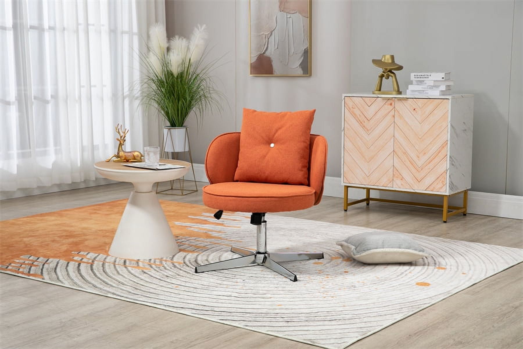 360 Degree Rotation Reading Chair, Modern Adjustable Height Chair with ...