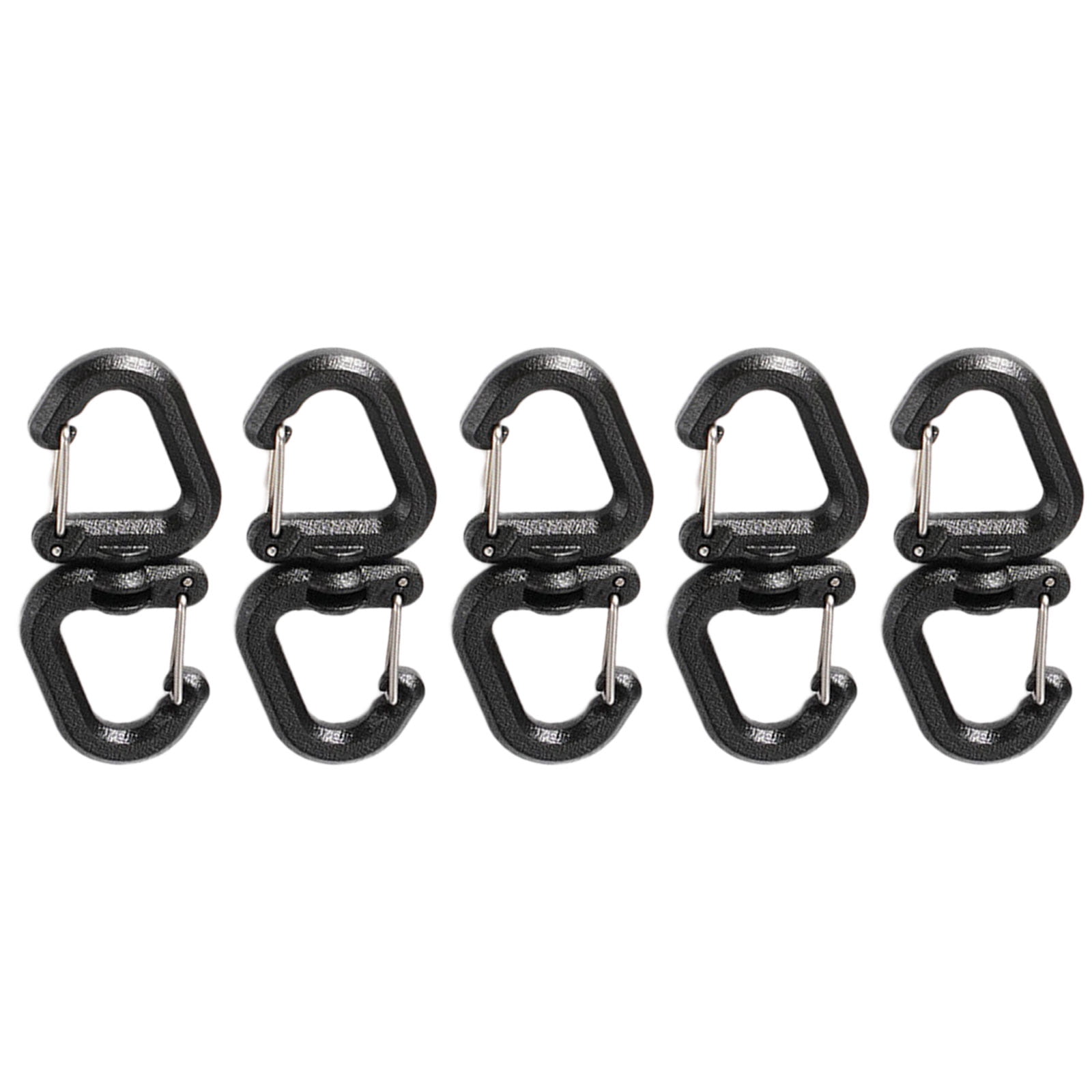 360 Degree Rotation S Shape Carabiner Keychain Clip Spring Key Hook ...
