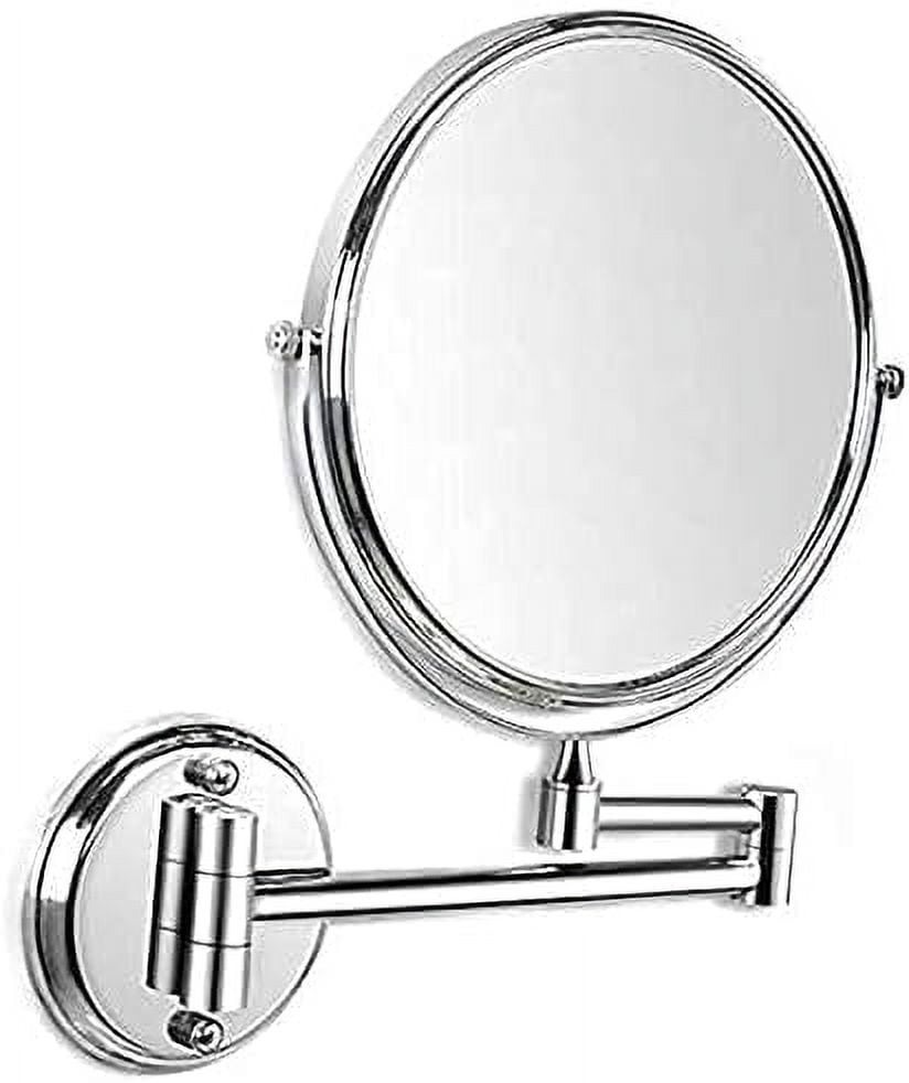 360 Degree Rotation Wall Mounted Makeup Mirror 3X Magnifying Bathroom ...