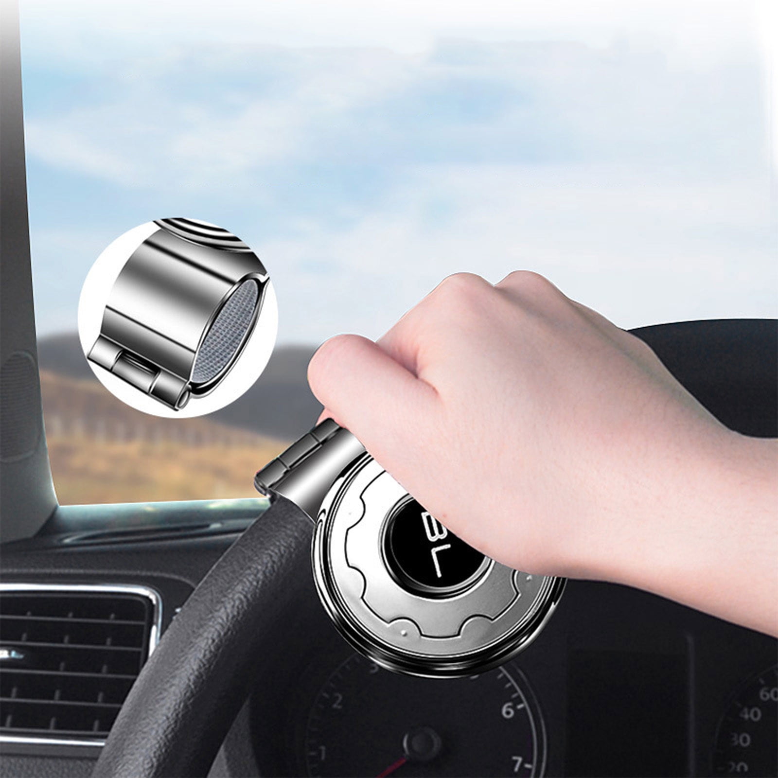 360 Degree Steering Wheel Booster Knob | Alloy & ABS Construction ...