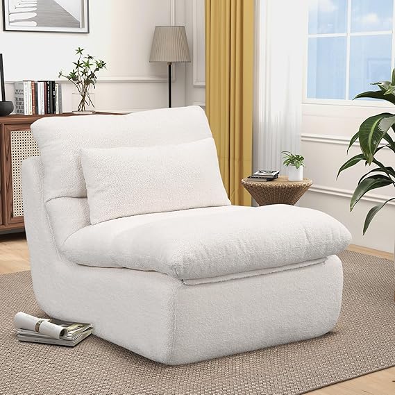 360 Degree Swivel Accent Chair Barrel Armchair, Single Comfy Modern ...