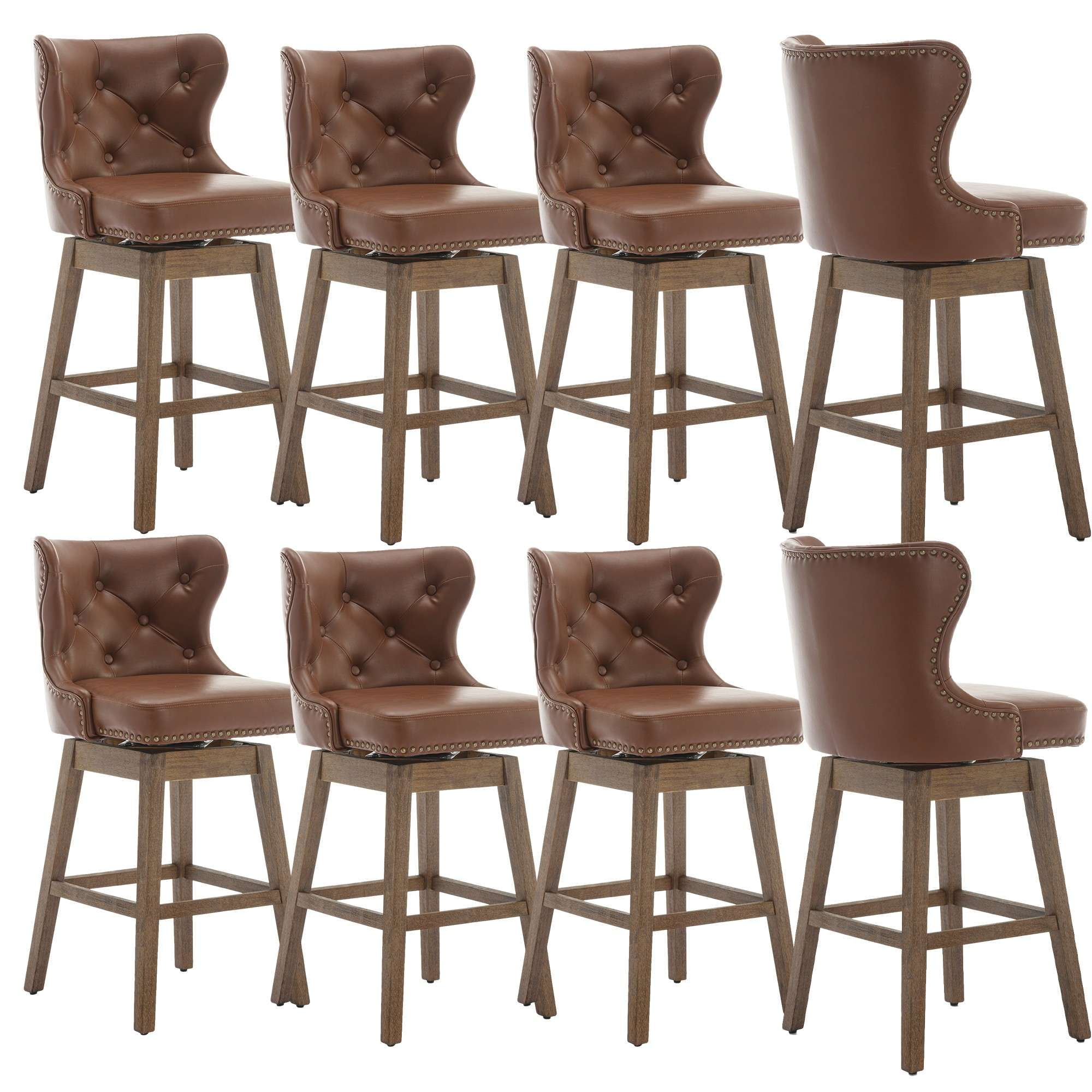 360 Degree Swivel Bar Stools, Counter Height Barstools, Modern ...