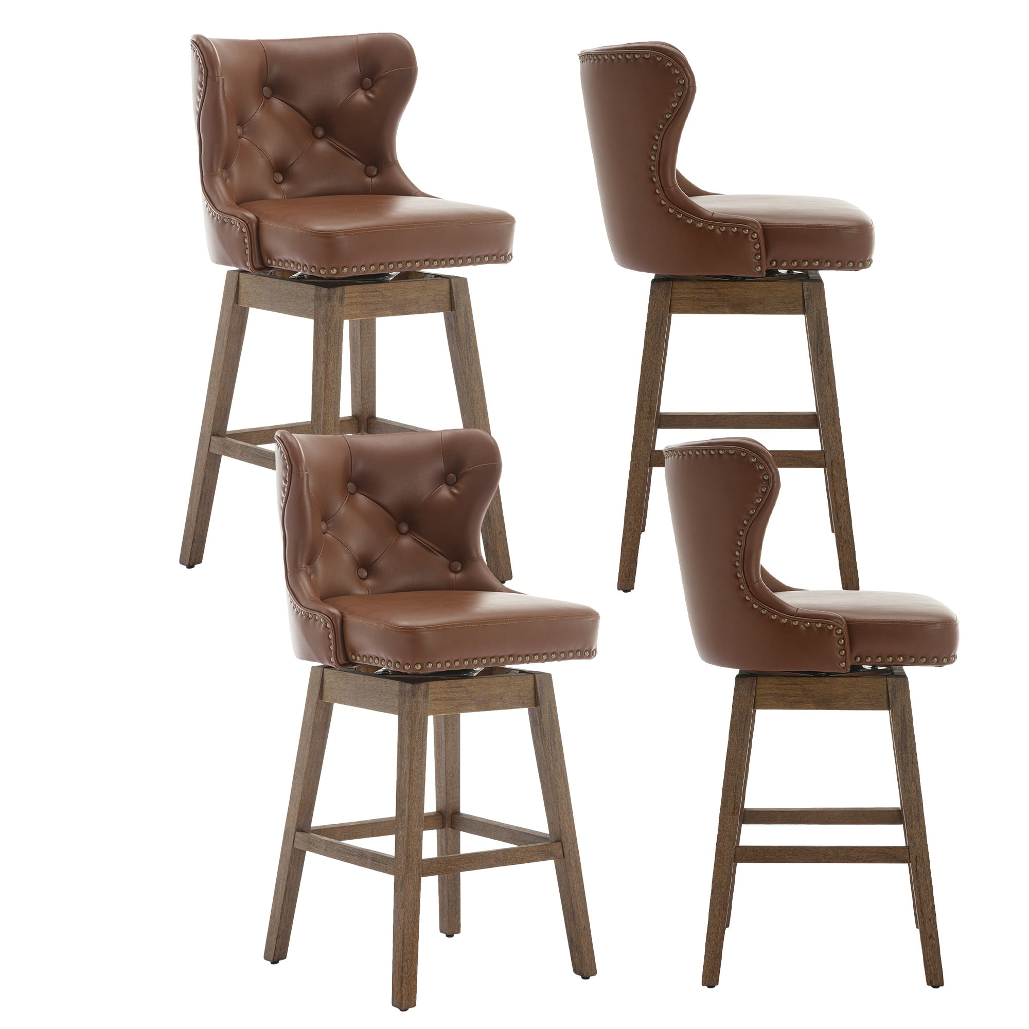 360 Degree Swivel Bar Stools, Counter Height Barstools, Modern ...
