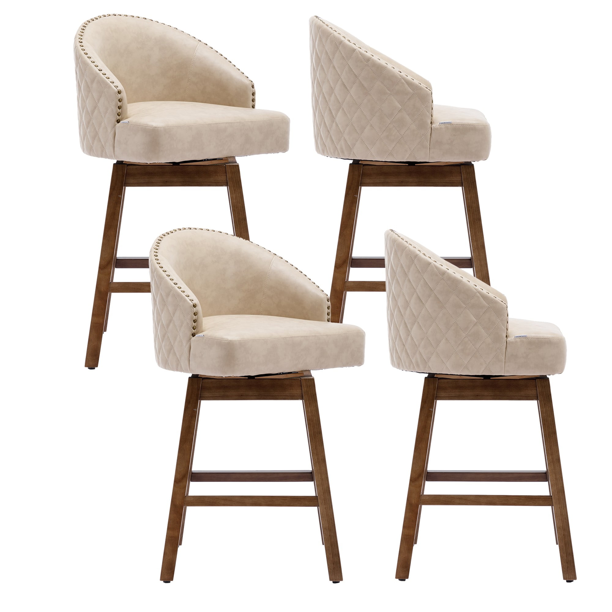 360 Degree Swivel Bar Stools, Counter Height Barstools, Modern ...