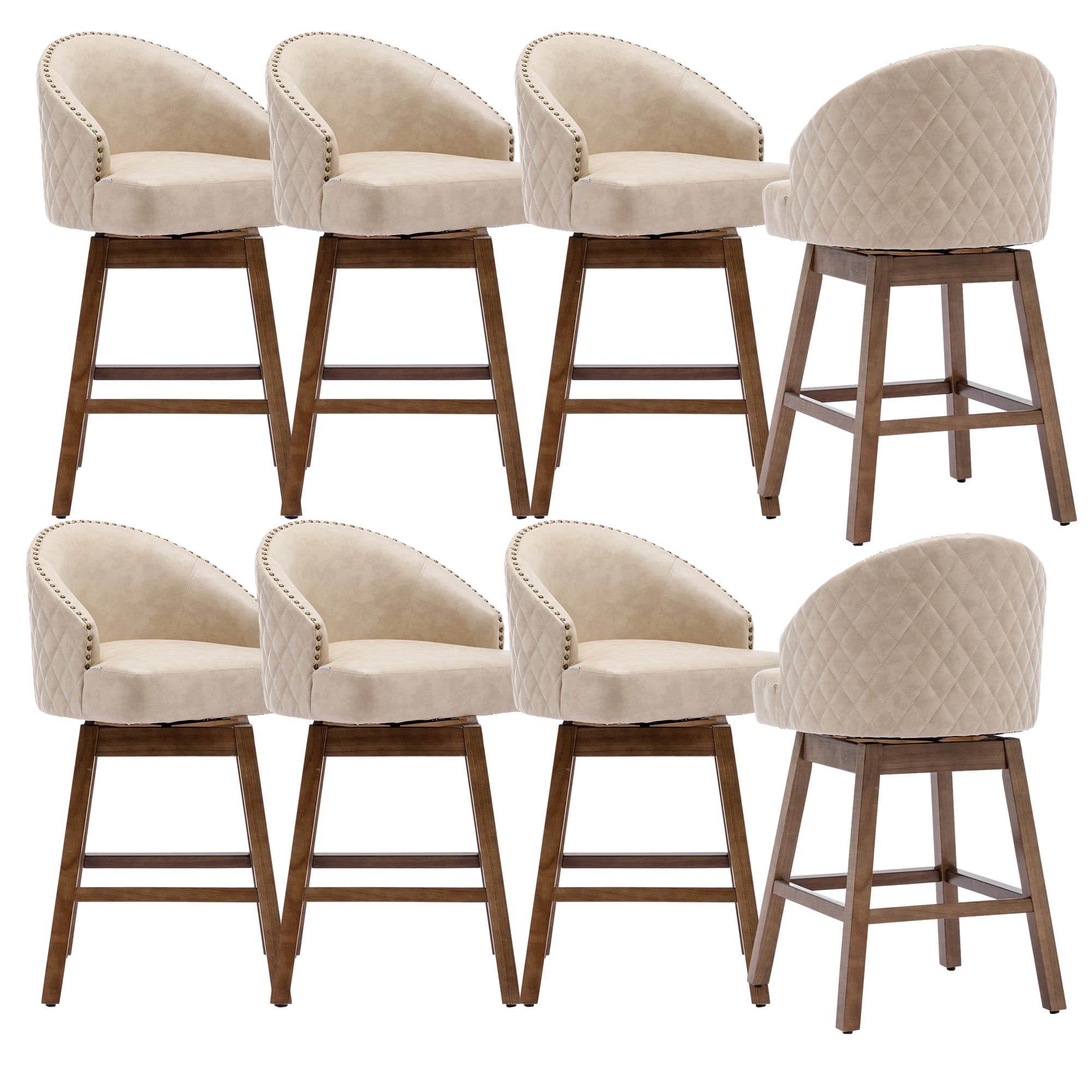 360 Degree Swivel Bar Stools, Counter Height Barstools, Modern ...