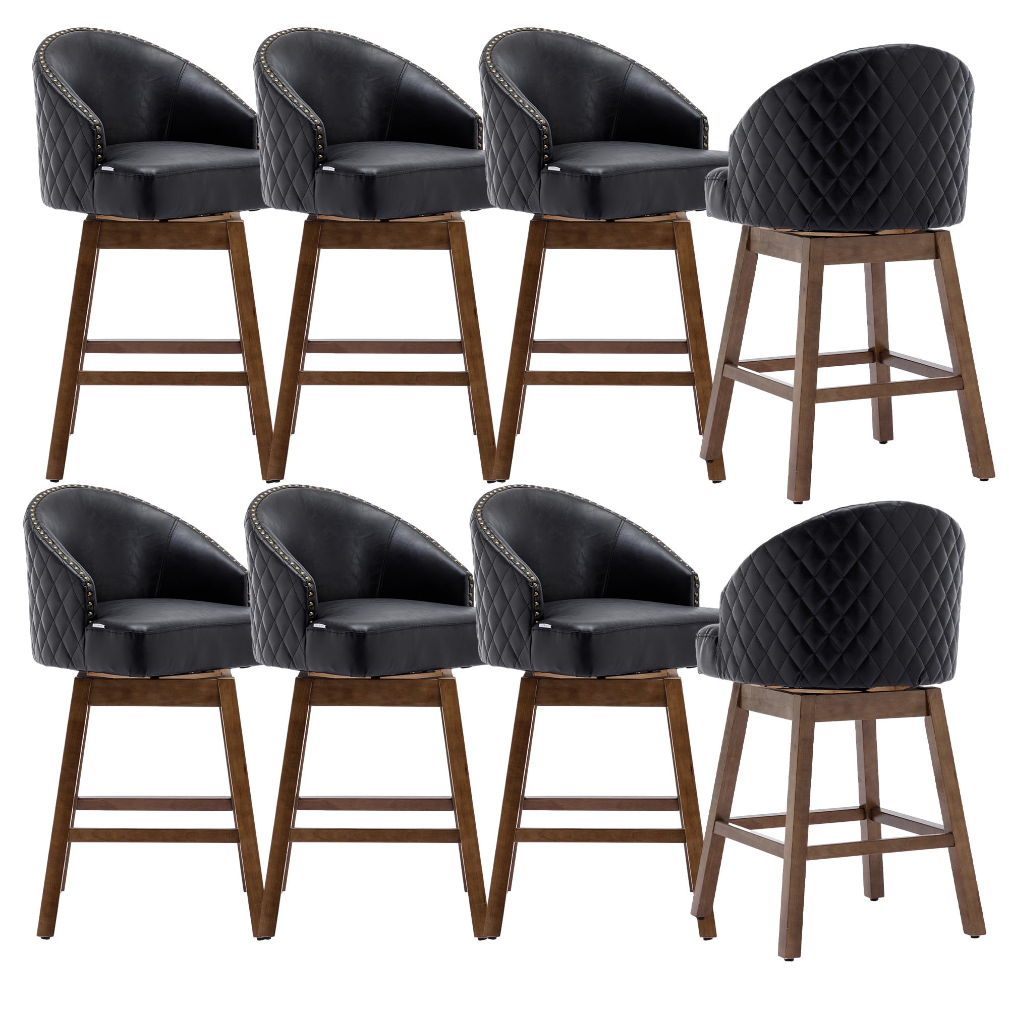 360 Degree Swivel Bar Stools, Counter Height Barstools, Modern ...