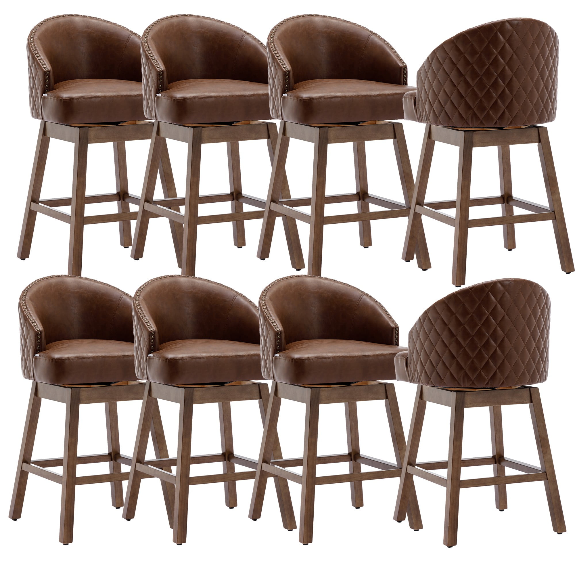 360 Degree Swivel Bar Stools, Counter Height Barstools, Modern ...
