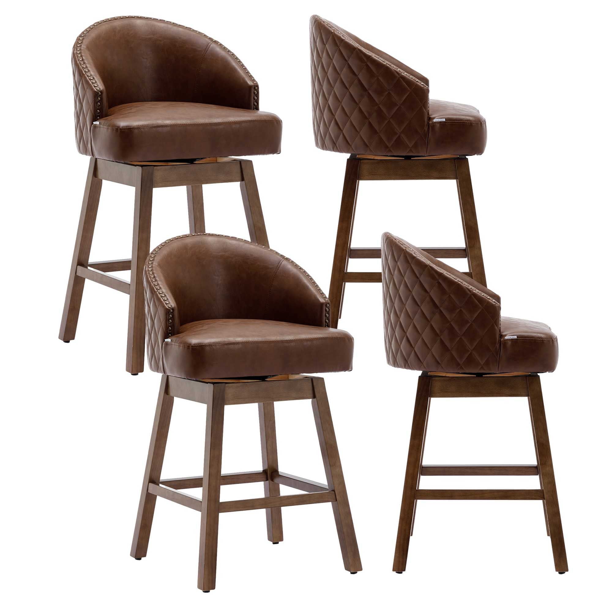 360 Degree Swivel Bar Stools, Counter Height Barstools, Modern ...