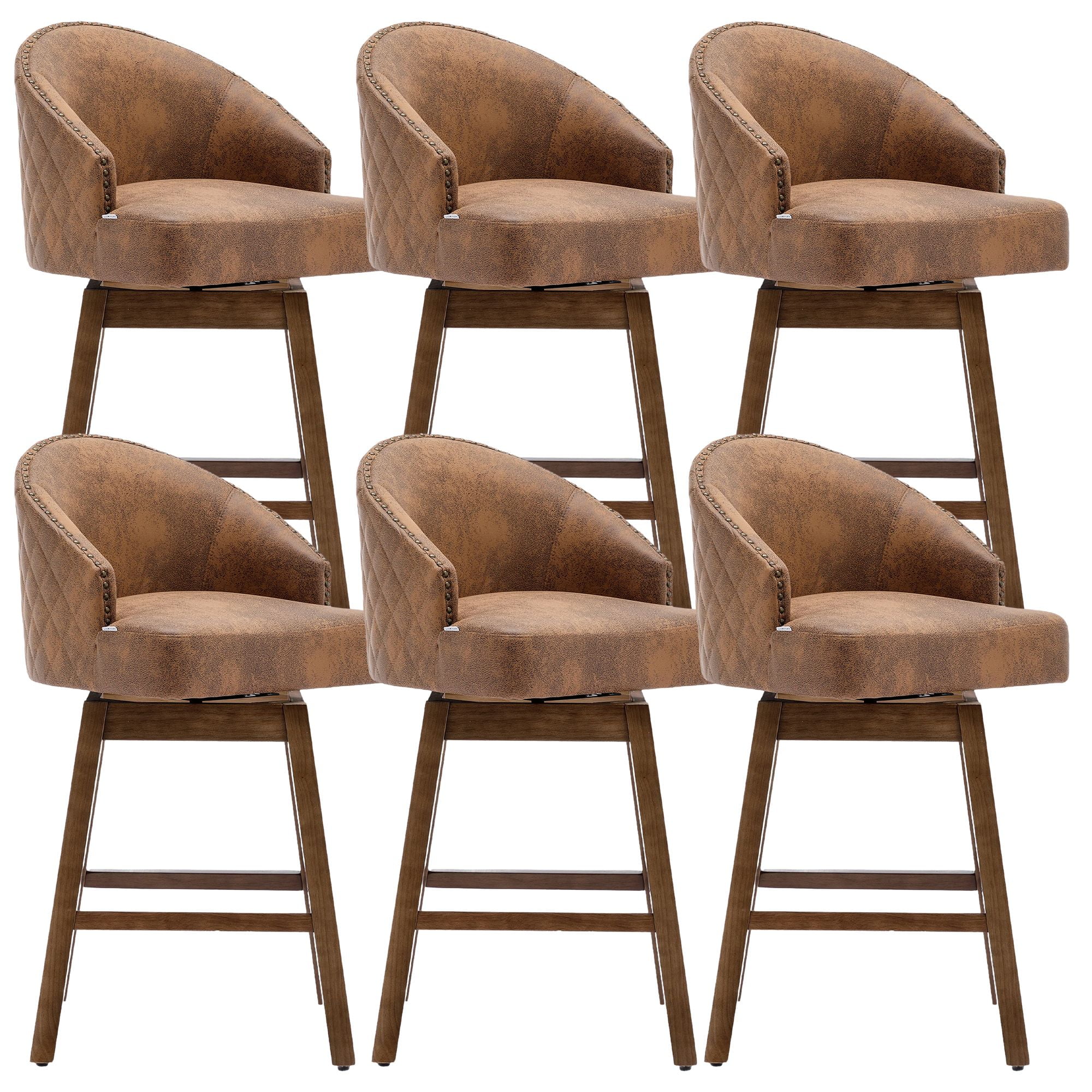 360 Degree Swivel Bar Stools, Counter Height Barstools, Modern ...