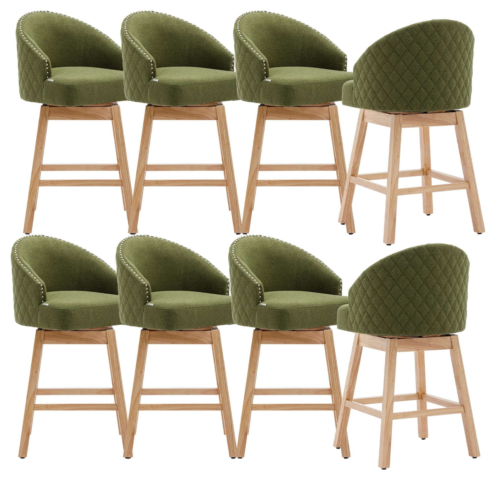 360 Degree Swivel Bar Stools, Counter Height Barstools, Modern ...