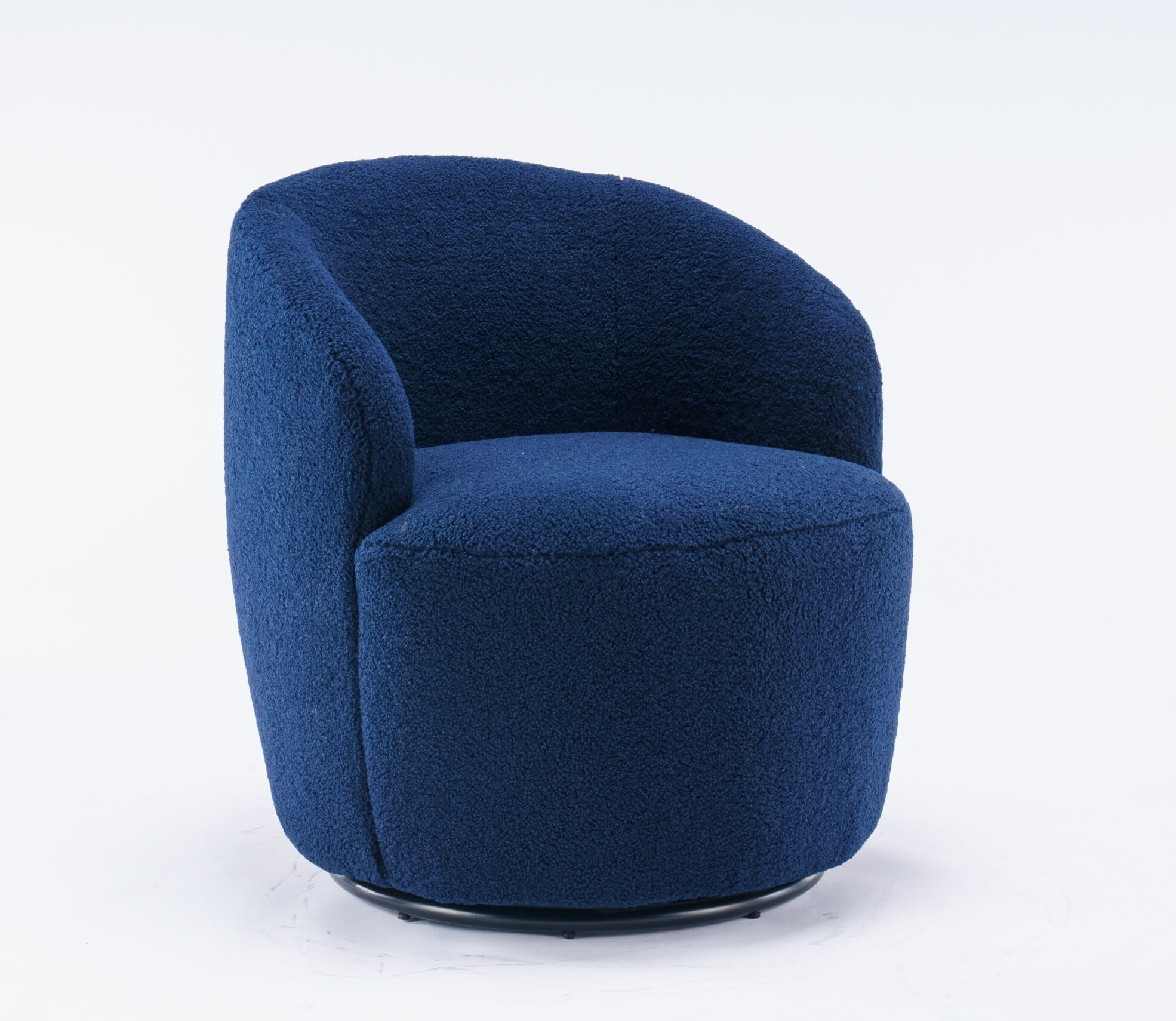 360 Degree Swivel Barrel Accent Chairs with Wraparound Backrest, Round ...