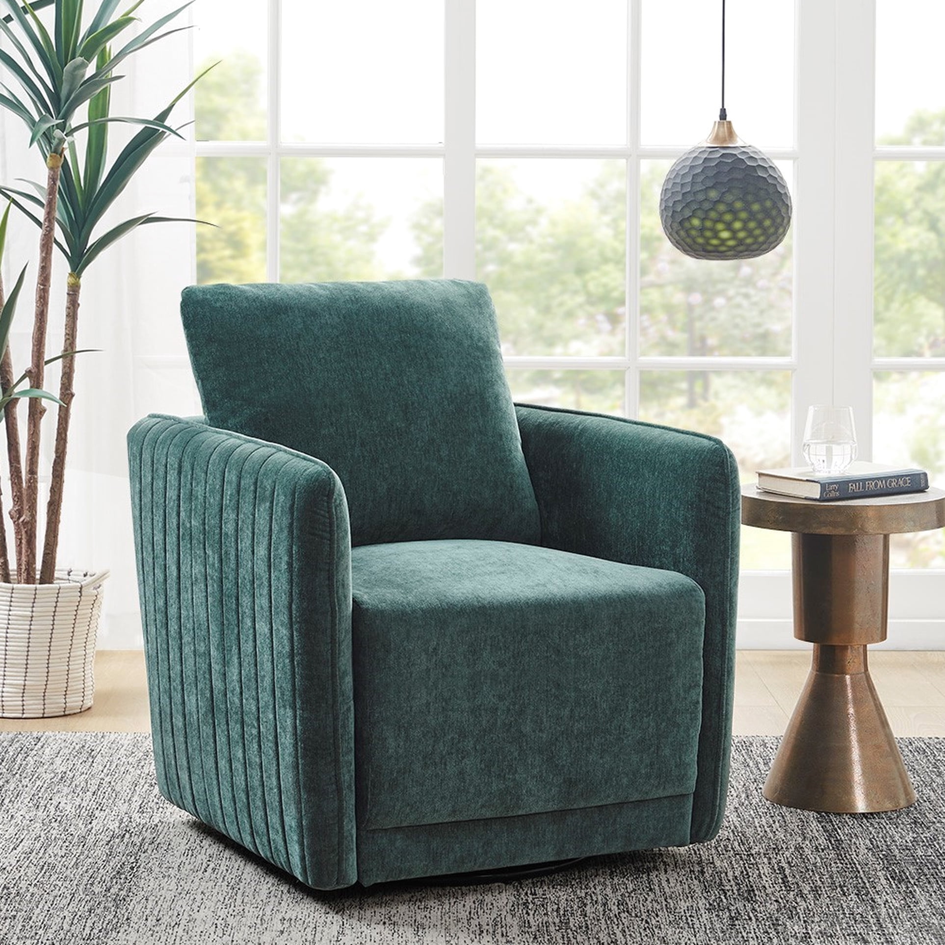 360 Degree Swivel Chair With Cover, Deep Seat Cushion, Contemporary ...