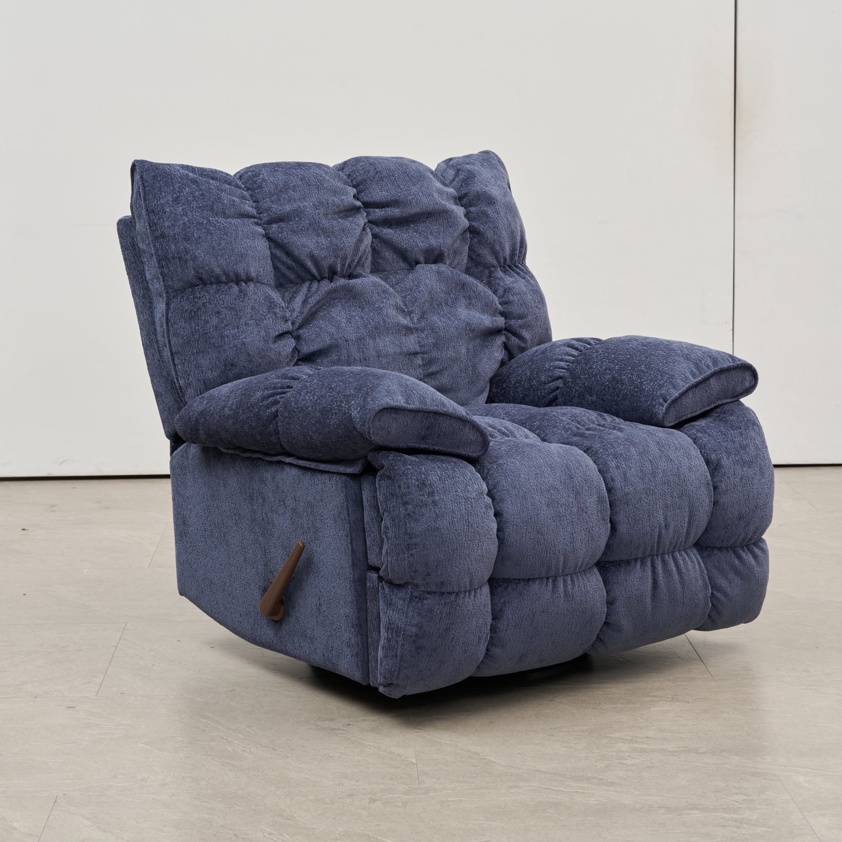 360-Degree Swivel Chair with Adjustable Back, Modern Rocker Recliner ...
