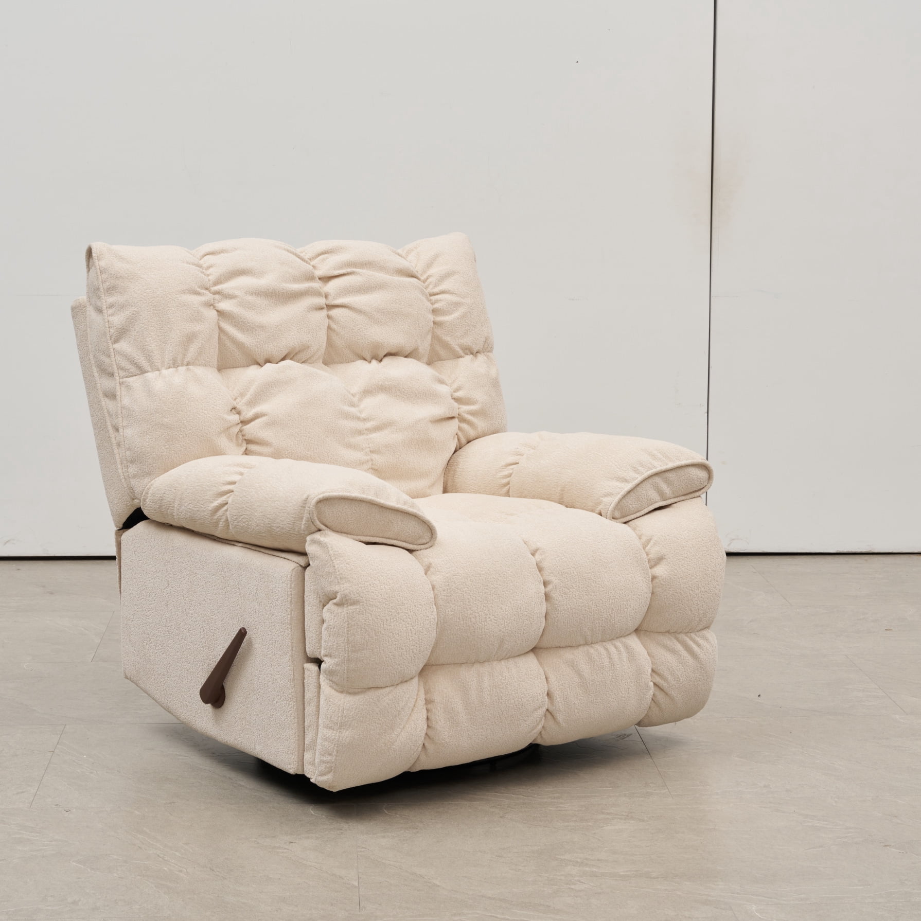 360-Degree Swivel Chair with Adjustable Back, Modern Rocker Recliner ...